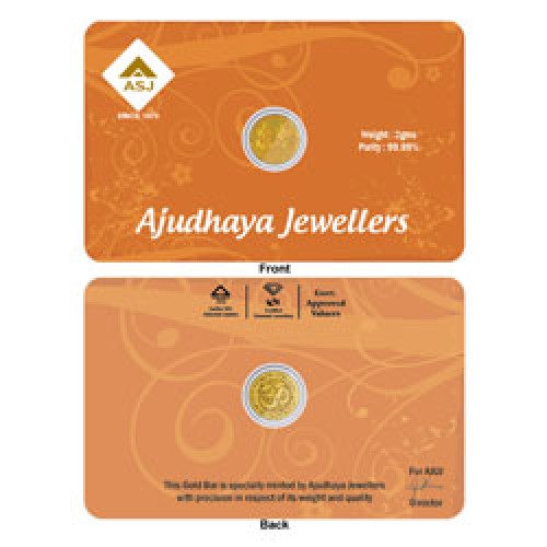 Verticle Gold Coin Card